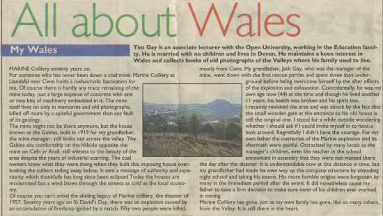 Marine Colliery Disaster 1927 | Document, Social History, The 1920s ...