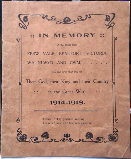 Book of Remembrance: Ebbw Vale, Beaufort, Victoria, Waunlwyd & Cwm ...