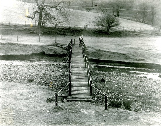 Foot Bridge over the Sirhowy River between Troedrhiwgwar and Bedwellty ...